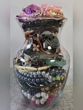 Jewelry | Mistery Costume Jewelry Jar Lot Vintage To Now To Wear Or For ...
